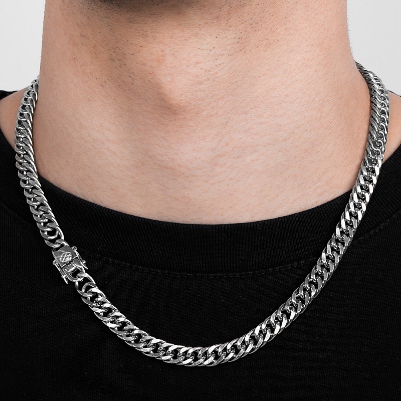 AVATAR CLAP 9MM Silver Neck Chain Stainless Steel 316L