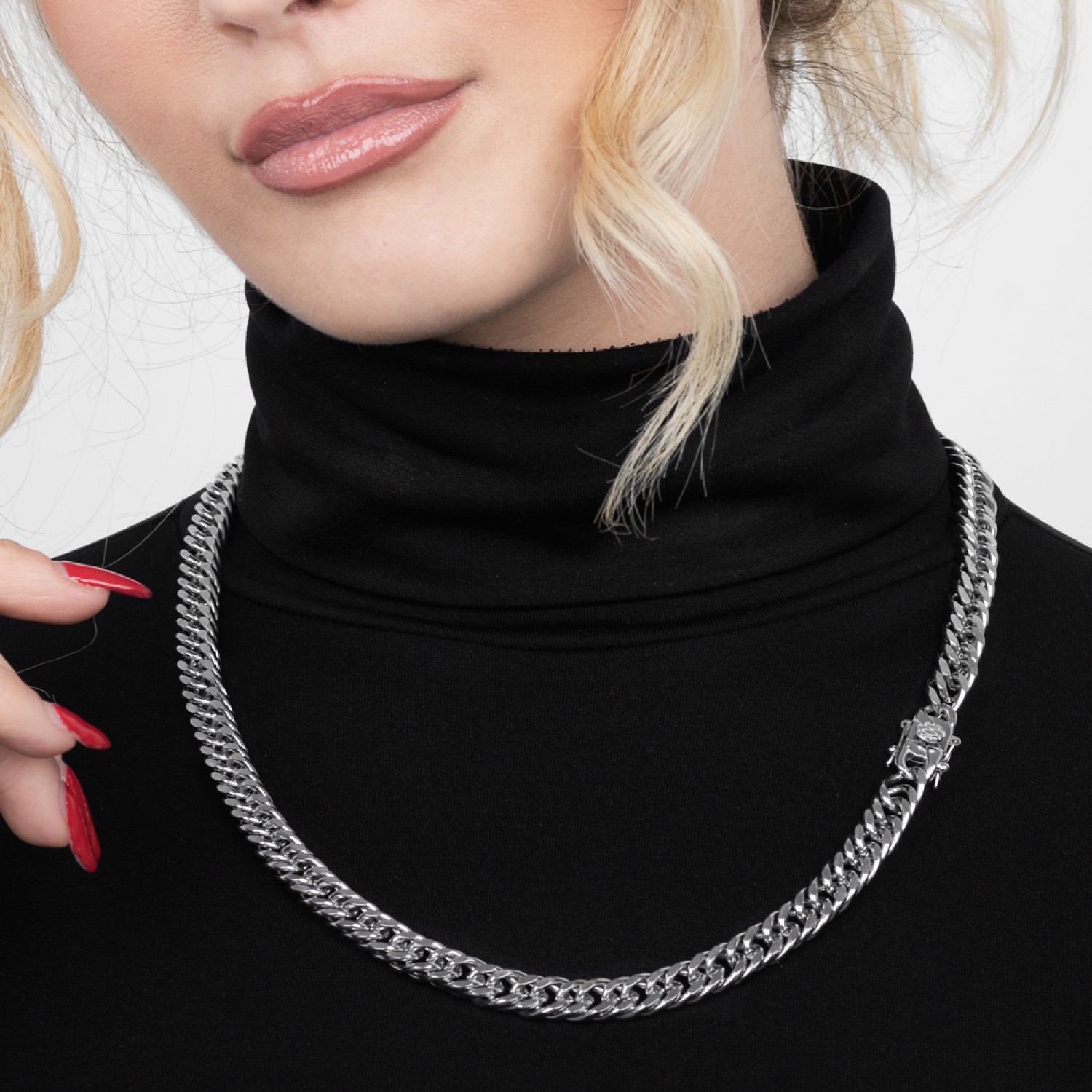 AVATAR CLAP 9MM Silver Neck Chain Stainless Steel 316L