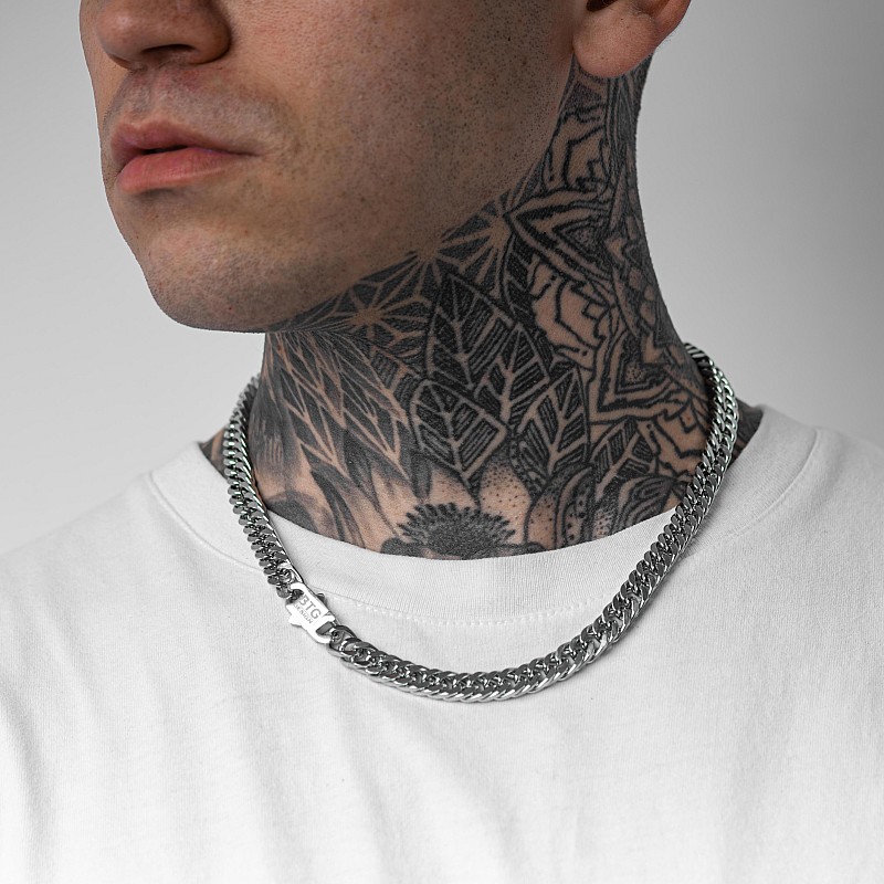 AVATAR 9MM Silver 316L Stainless Steel Neck Chain